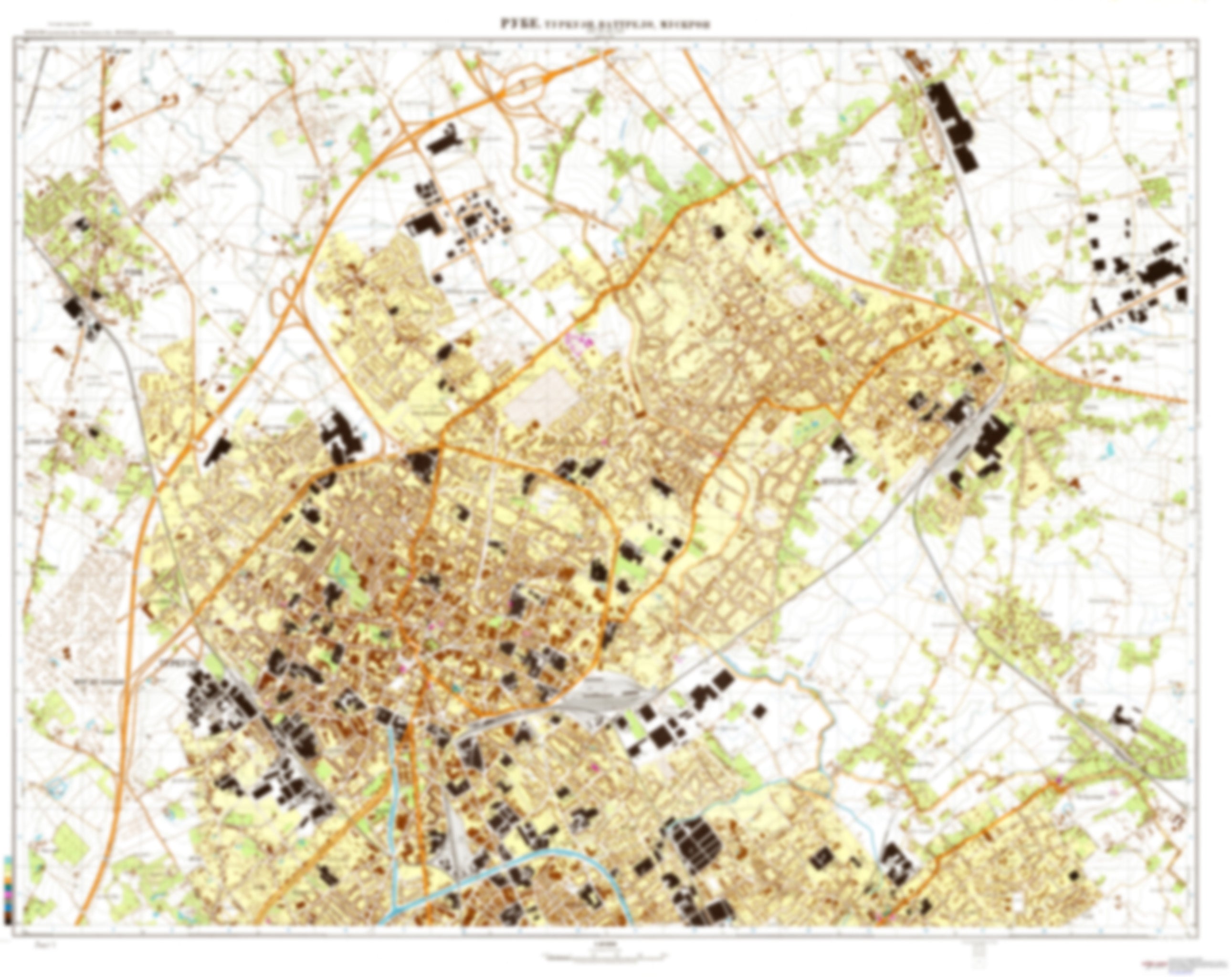 Roubaix 1 (France) - Soviet Military City Plans – Longitude Maps