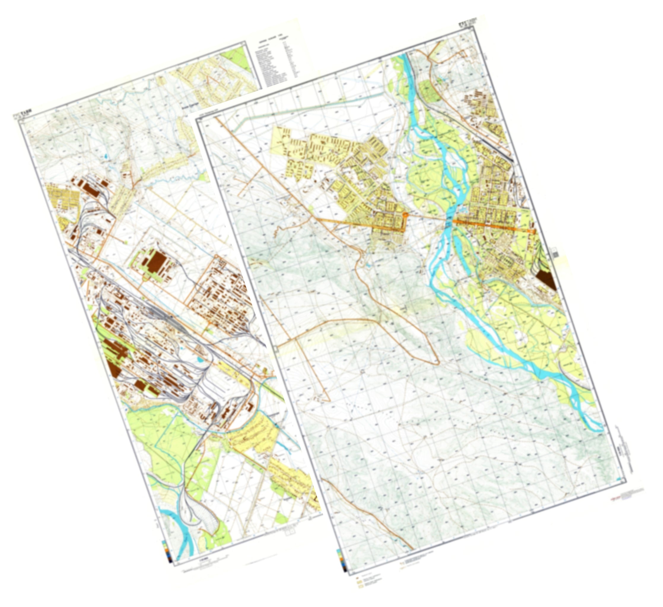 Rustavi (Georgia) 2-Sheet Set - Soviet Military City Plans – Longitude Maps