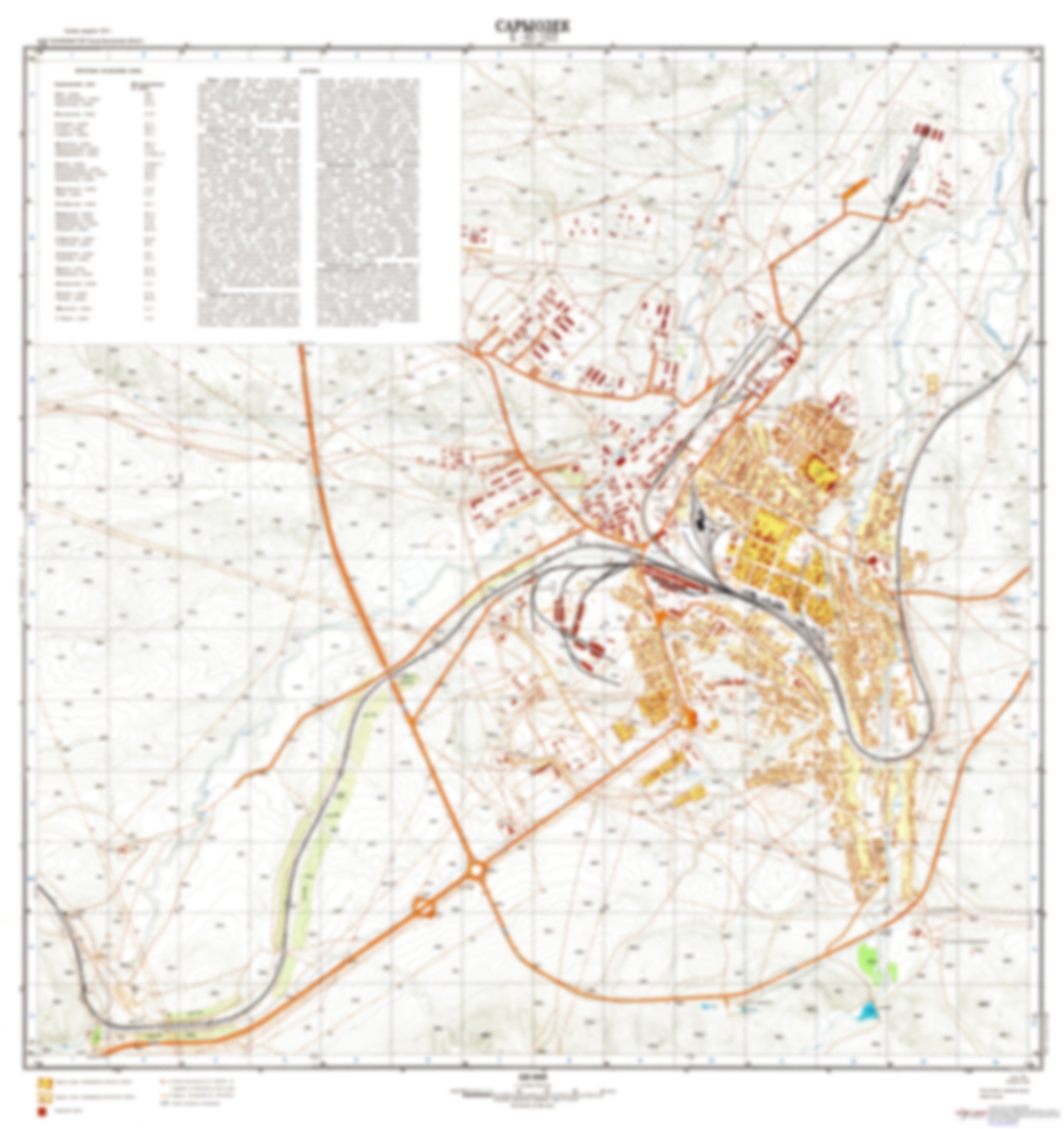 Sary-Ozek (Kazakhstan) - Soviet Military City Plans – Longitude Maps