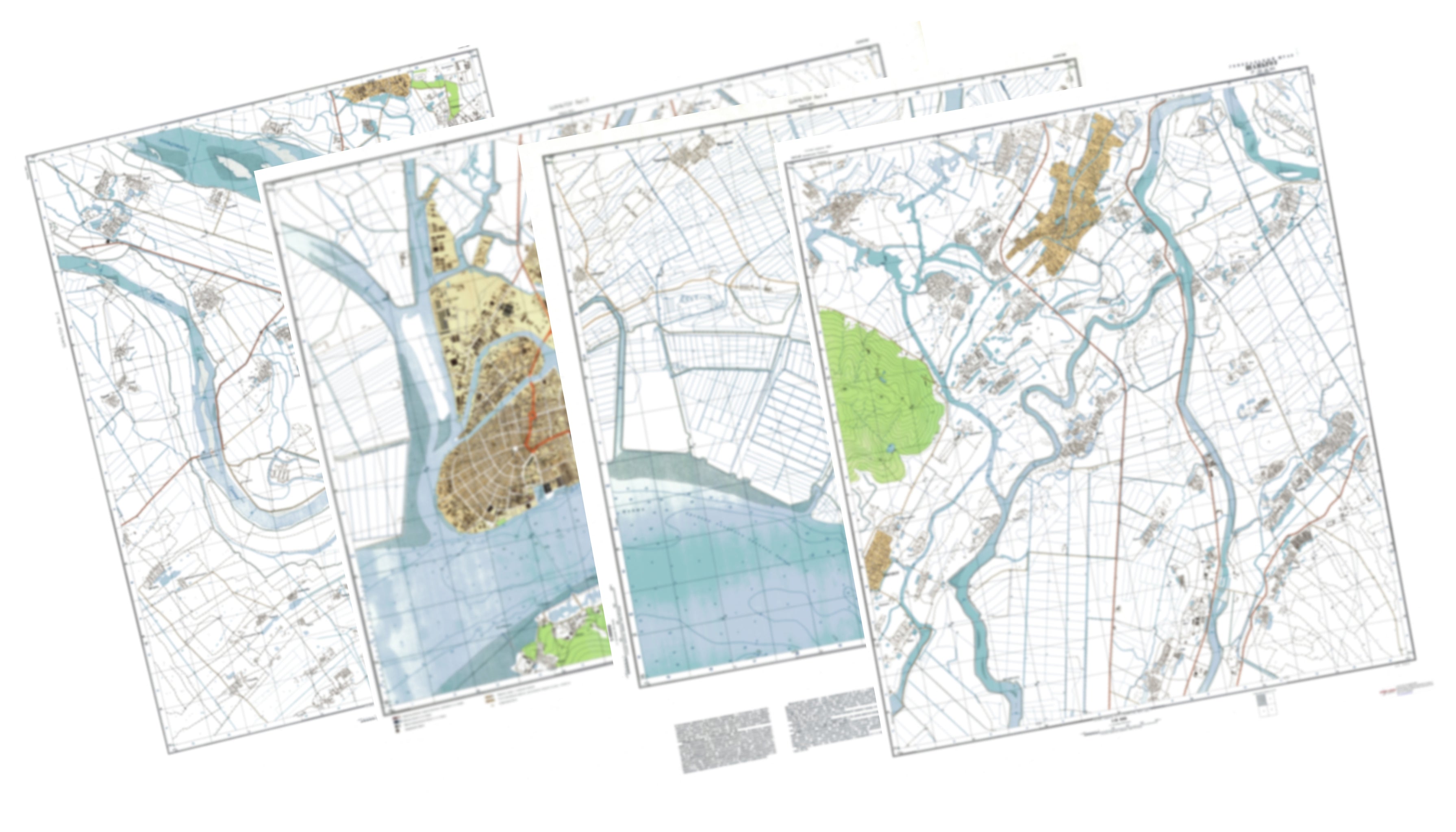 Shantou (China) 4-Sheet Map Set - Soviet Military City Plans ...