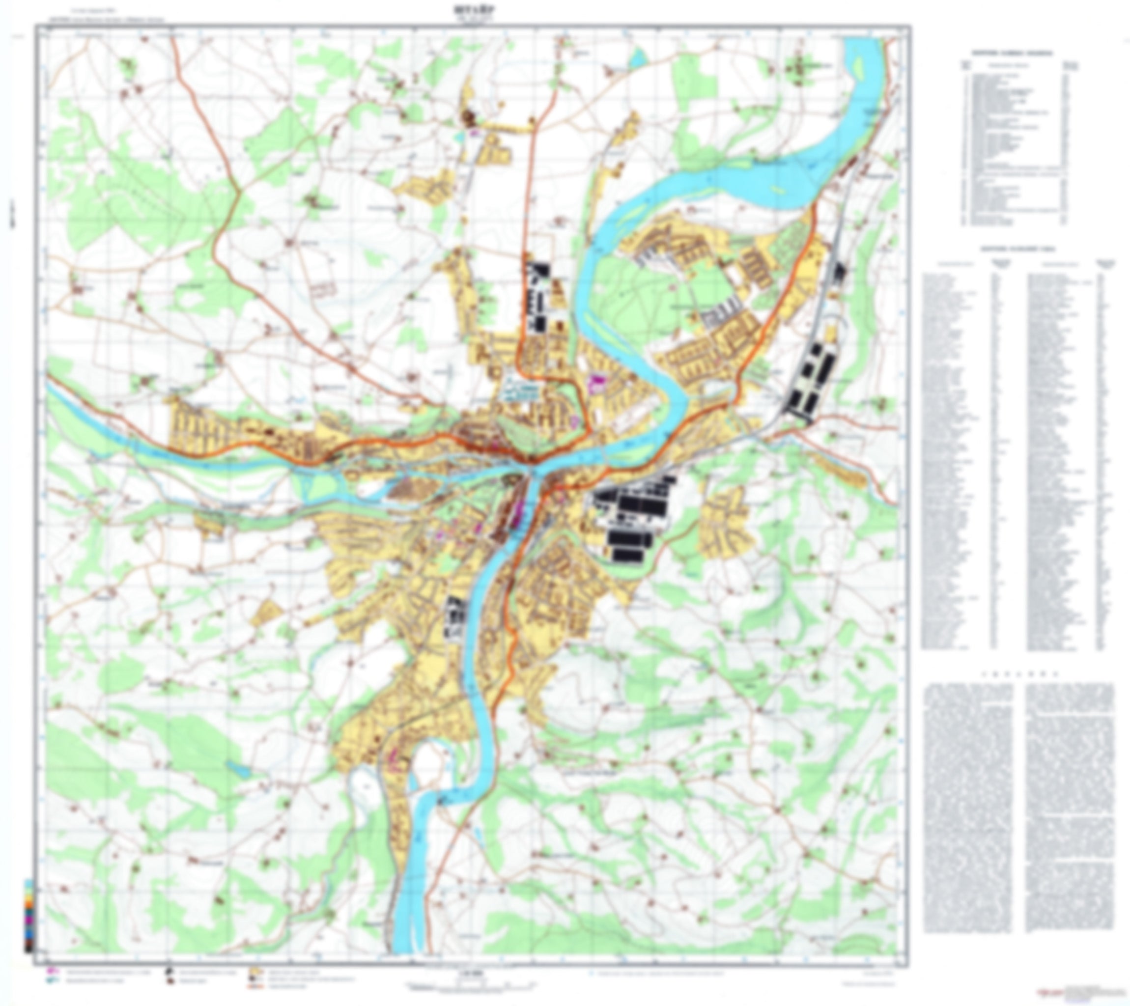 Steyr (Austria) - Soviet Military City Plans – Longitude Maps