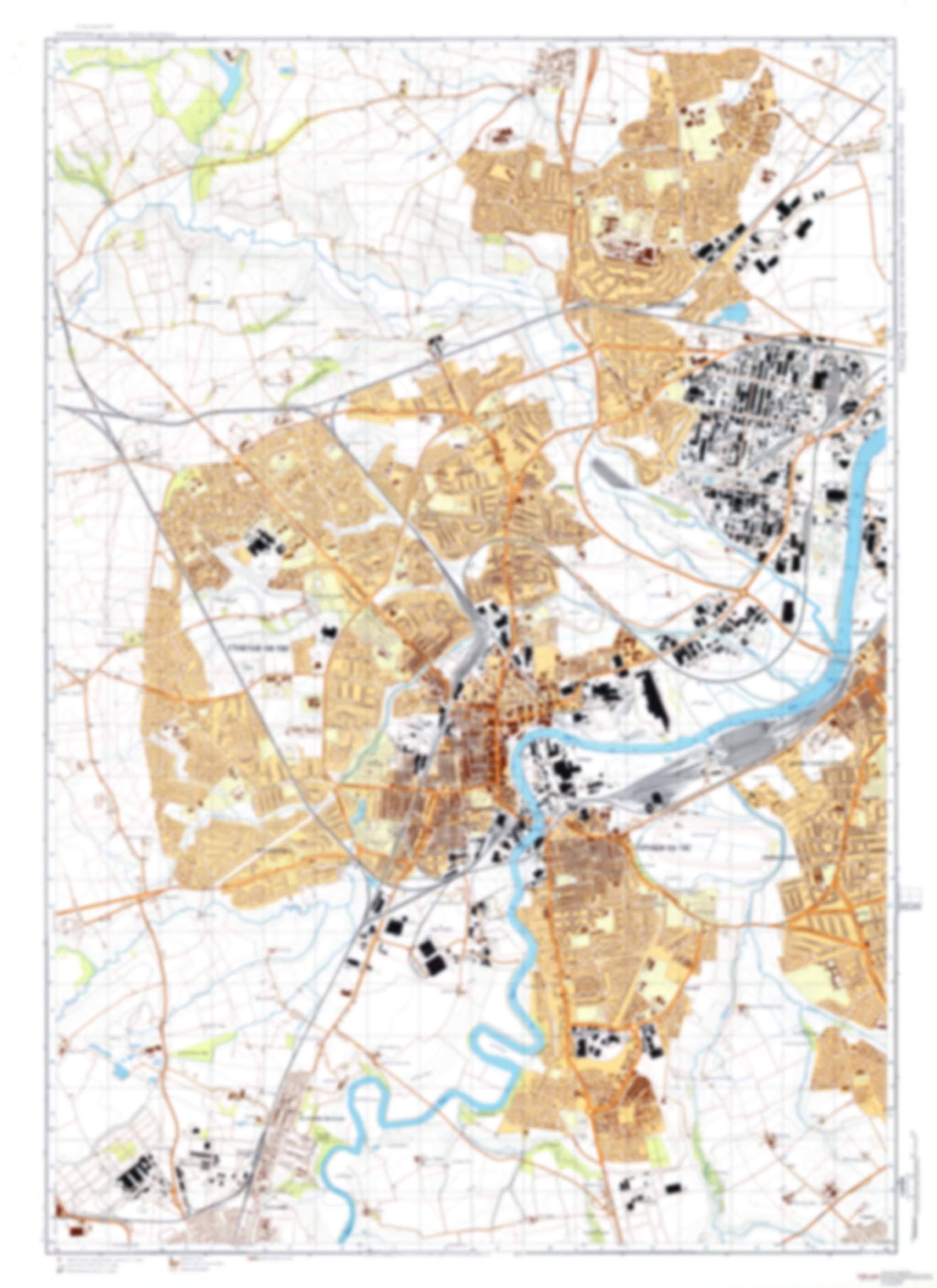 Teesside 1 (UK) - Soviet Military City Plans – Longitude Maps