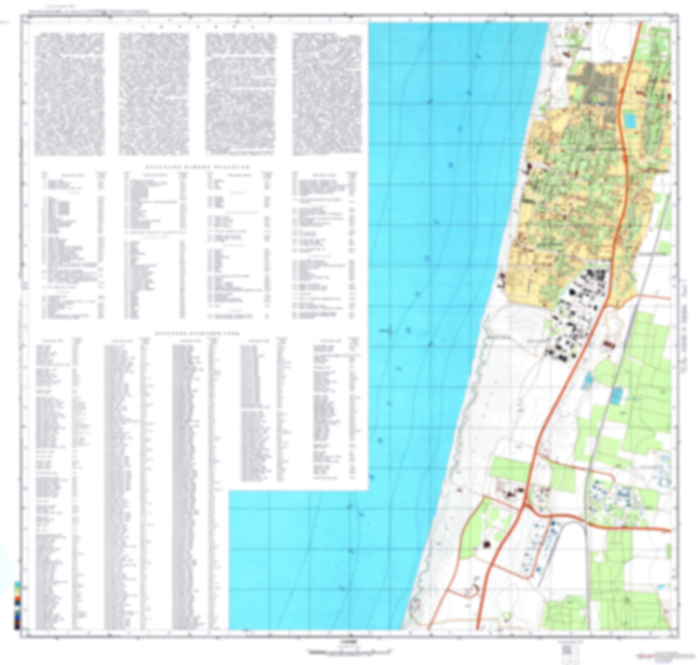 Tel Aviv 1 (Israel) - Soviet Military City Plans – Longitude Maps