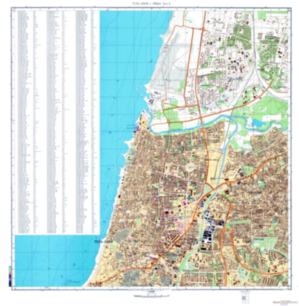 Tel Aviv 3 (Israel) - Soviet Military City Plans – Longitude Maps