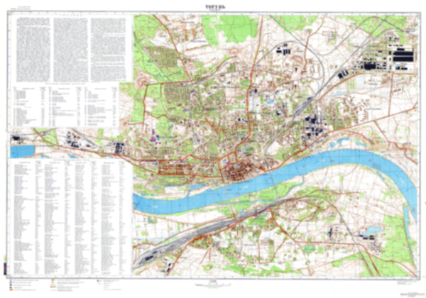 Torun (Poland) - Soviet Military City Plans – Longitude Maps