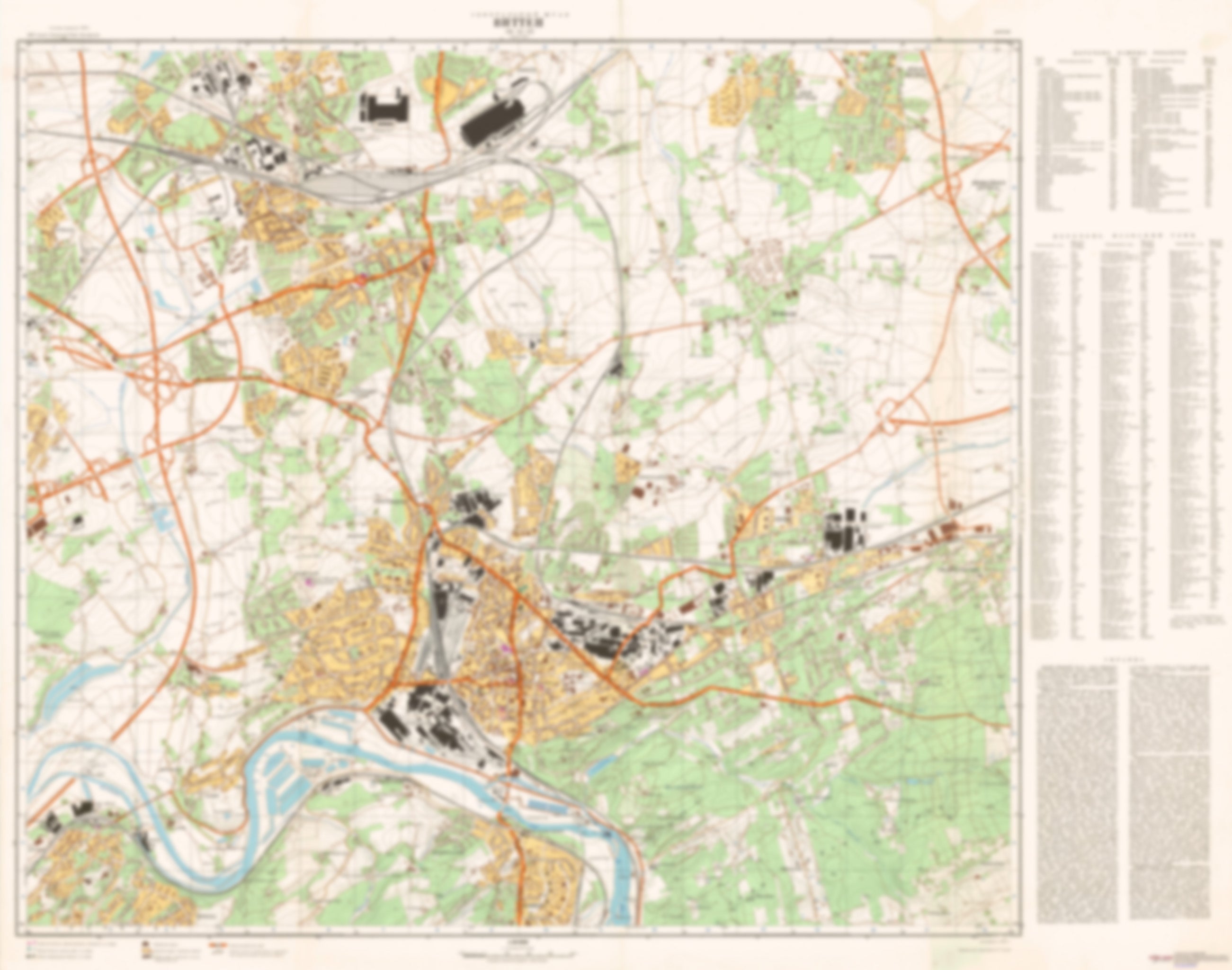 Witten (Germany) - Soviet Military City Plans – Longitude Maps