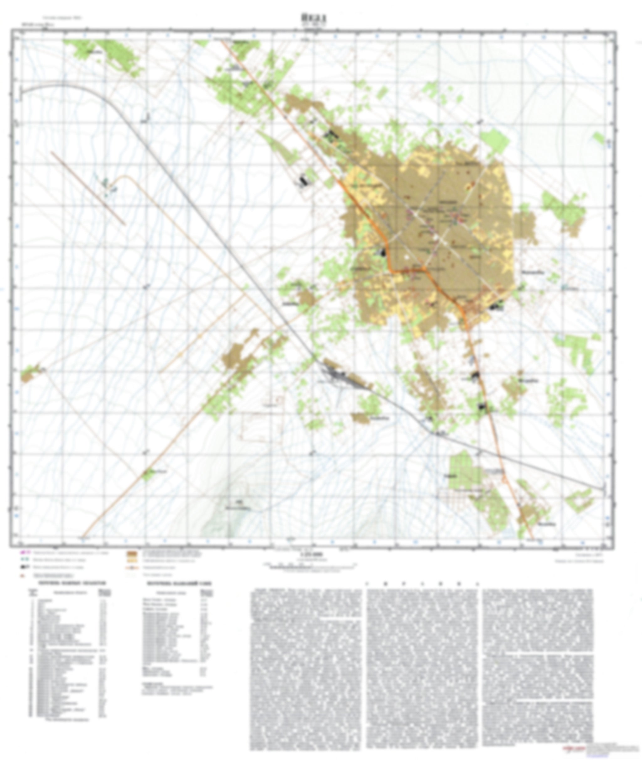 Yazd (Iran) - Soviet Military City Plans – Longitude Maps