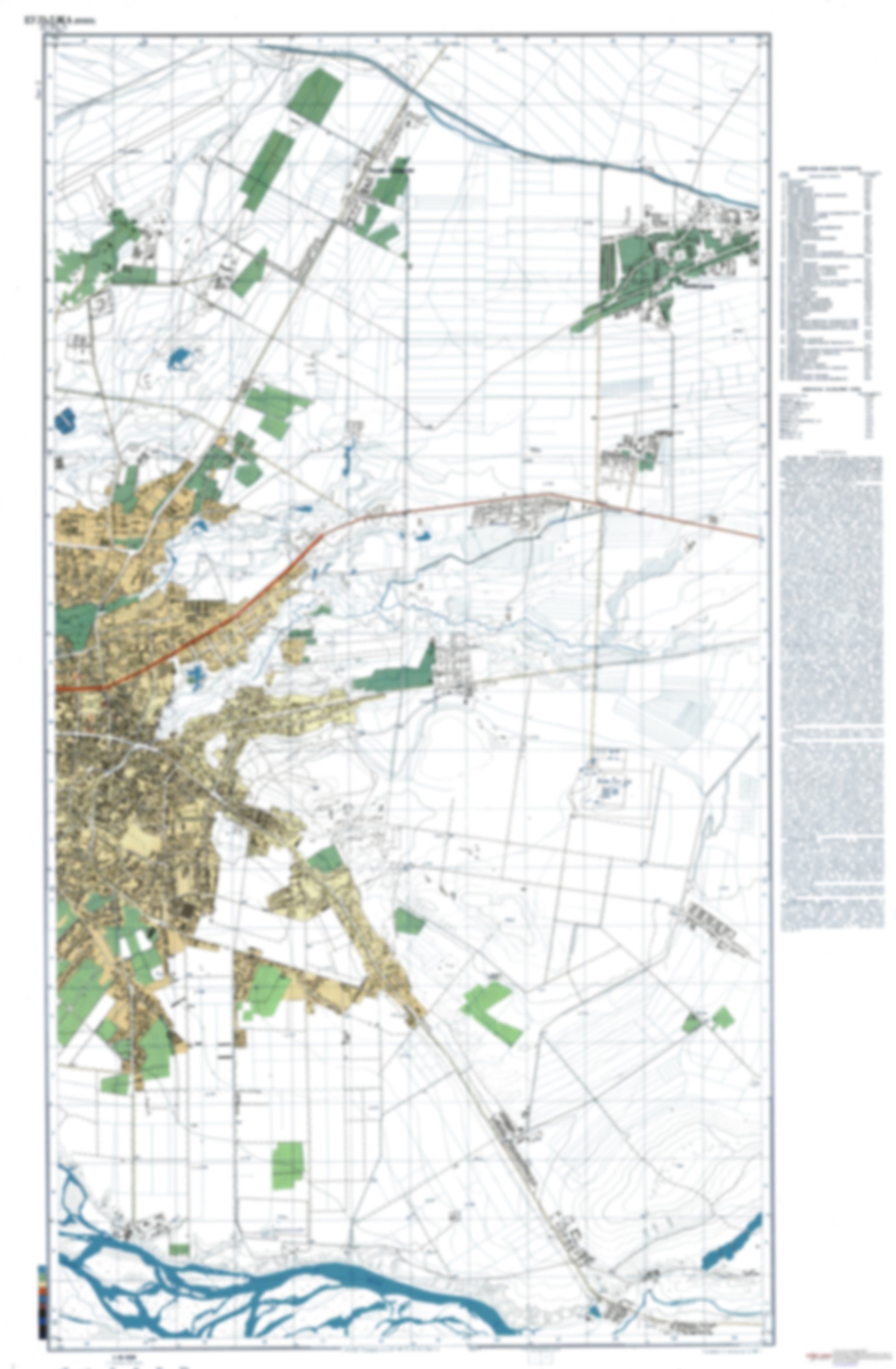Kuldzha / Yining 2 (China) - Soviet Military City Plans – Longitude Maps